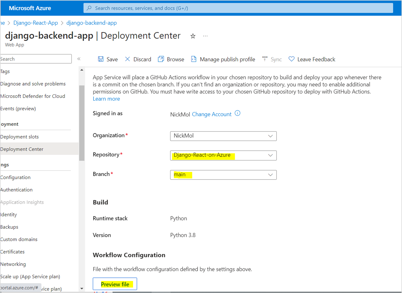 Deploy Django And React On Azure 4 Deploy Django Code On Azure Cbi Analytics Power Bi Web