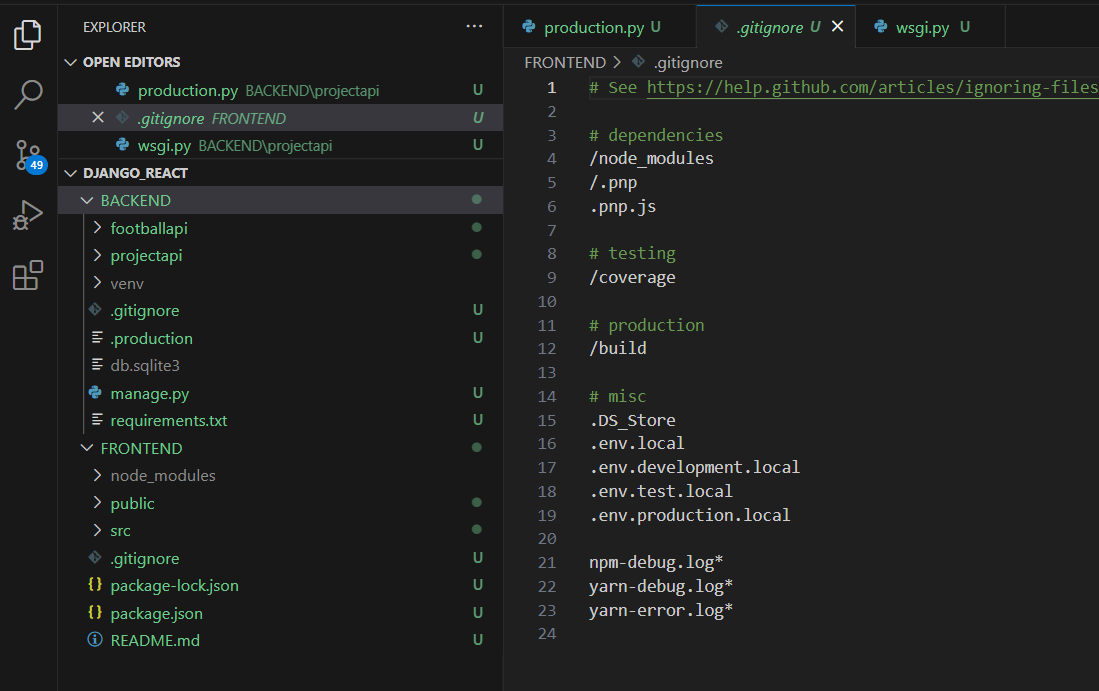 Deploy Django And React On Azure 3 Push Source Code To Github With Git